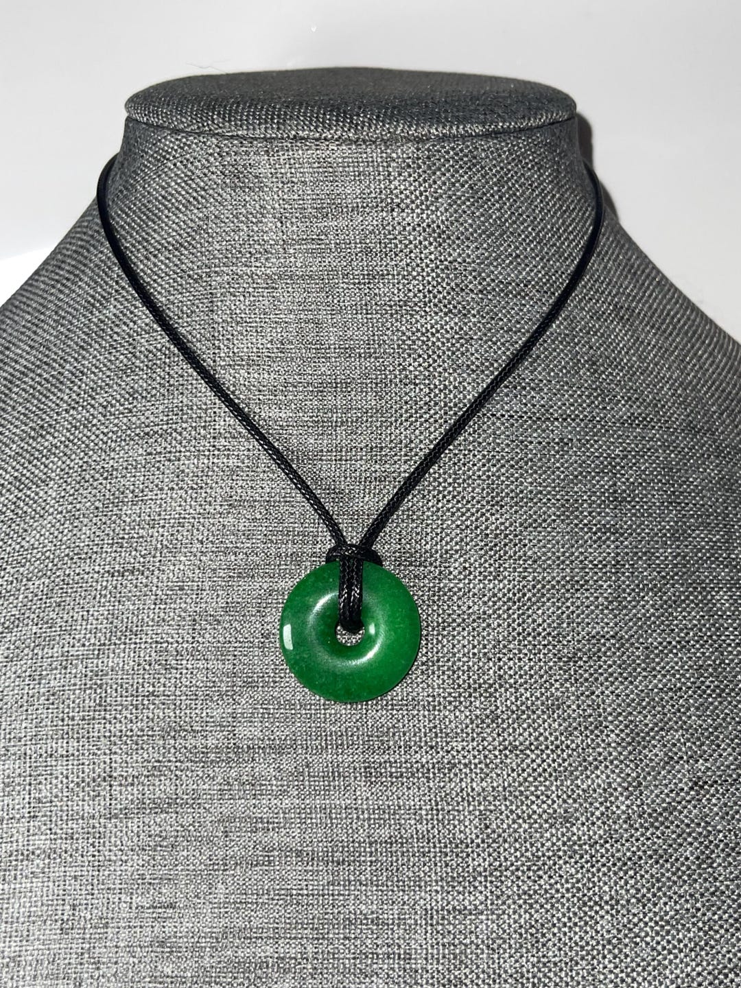 Jade Donut Pendant Necklace - Etsy