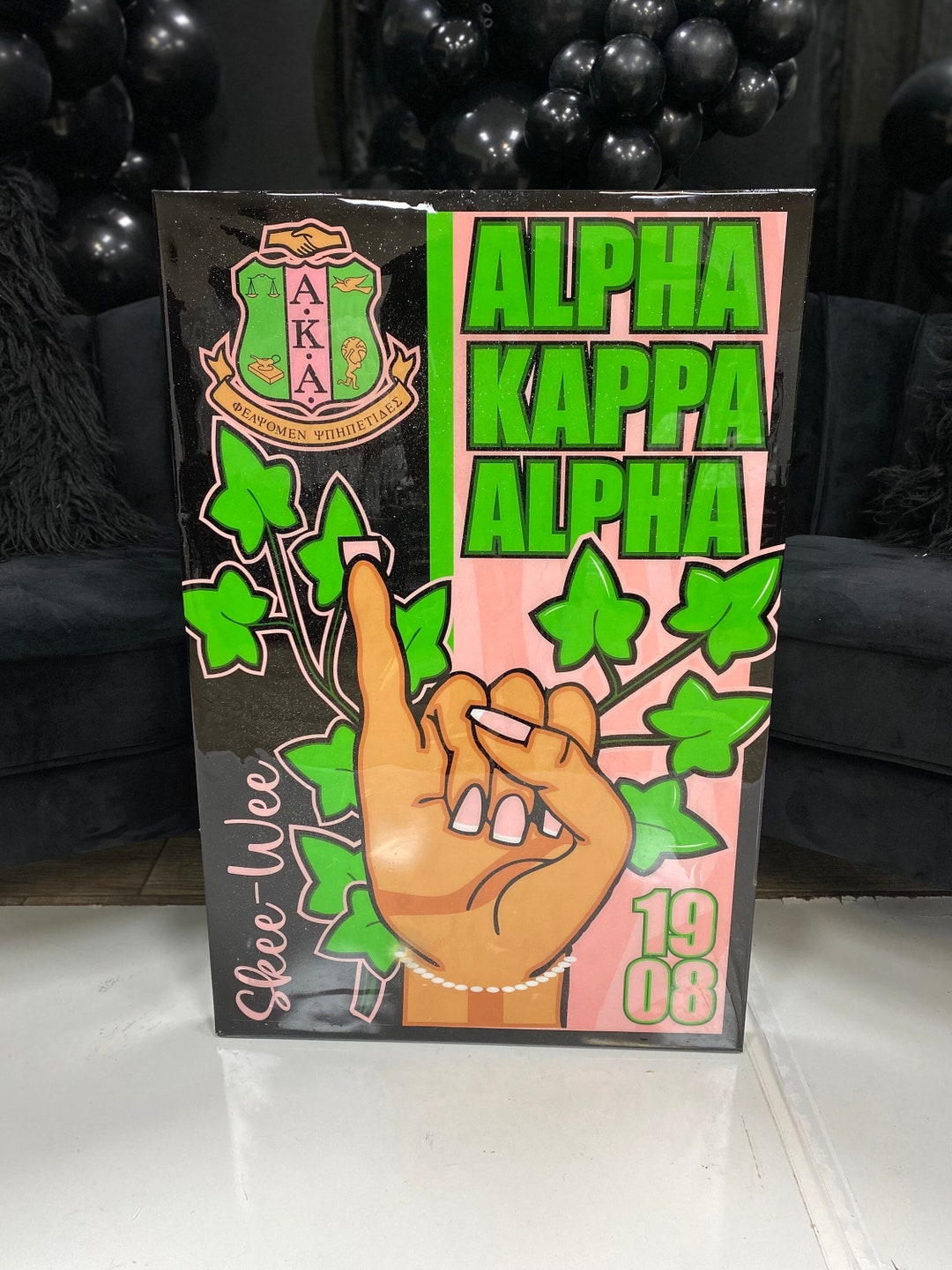Alpha Kappa Alpha Resin Canvas - Etsy
