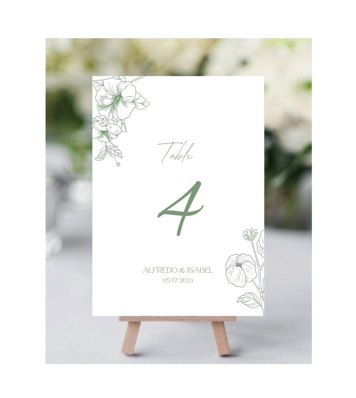 EDITABLE Luxury Wedding Table Template 4x6| Printable Table Numbers ...