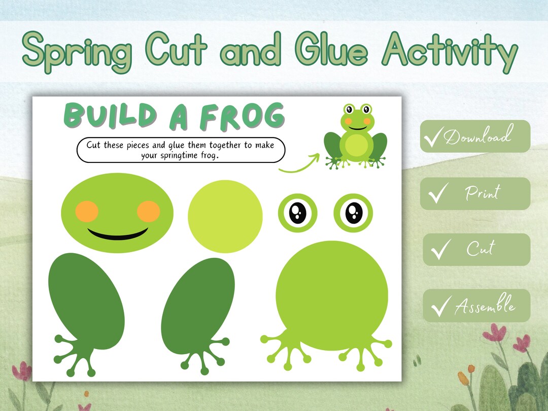 Build a Frog Craft Kit: DIY Printable Templates for Kids Fun ...