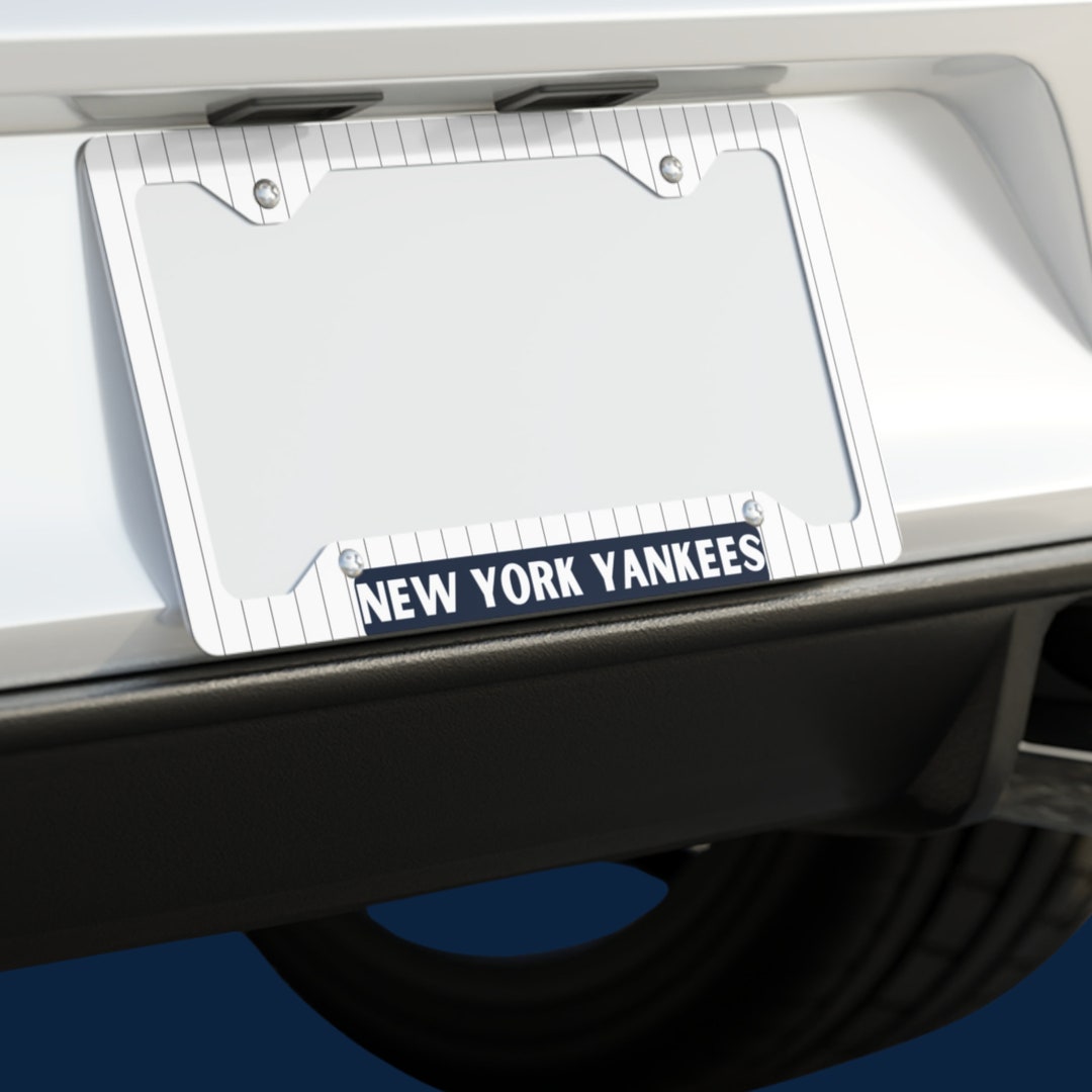 New York Yankees Metal License Plate Frame, Pinstripes Yankees Plate ...