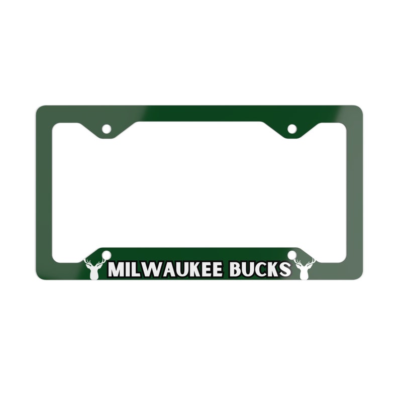 Milwaukee Bucks Basketball Metal License Plate Frame, Car Accessory ...