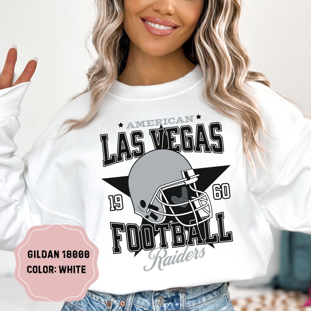 Vintage Las Vegas Raiders Star NFL Football Crewneck, Las Vegas Gameday ...