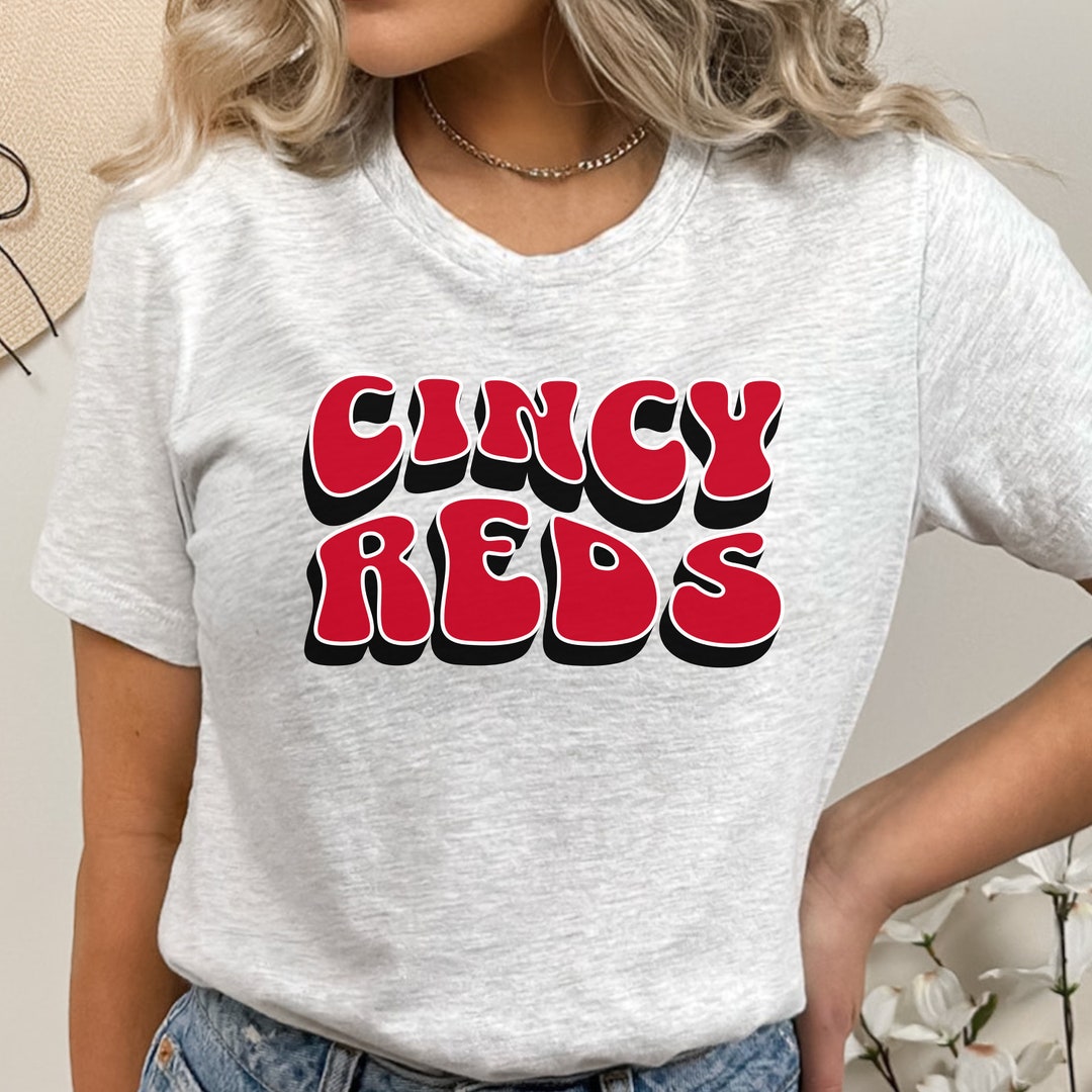 Cincinnati Reds Baseball Graphic T-shirt, Cute Cincy Graphic Baseball ...