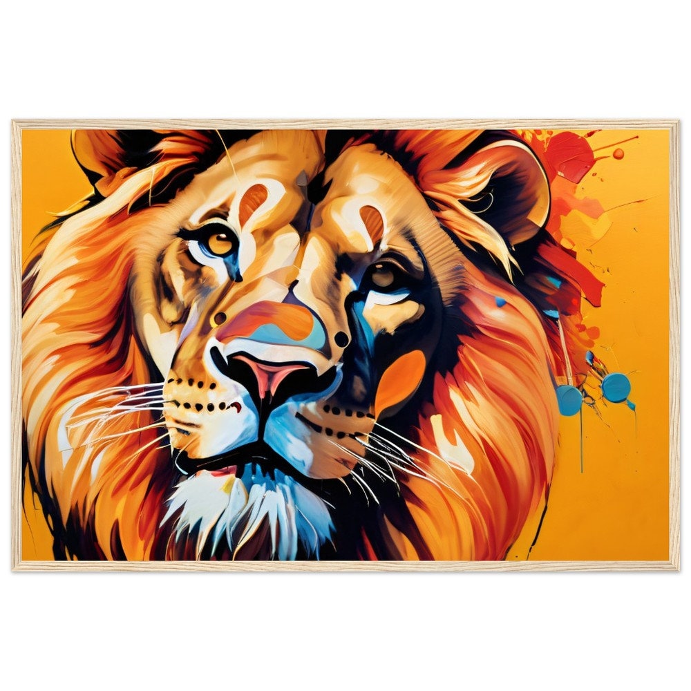 Lion Wall Art Abstract Lion Wall Paint Lion Poster Lion Painting - Etsy