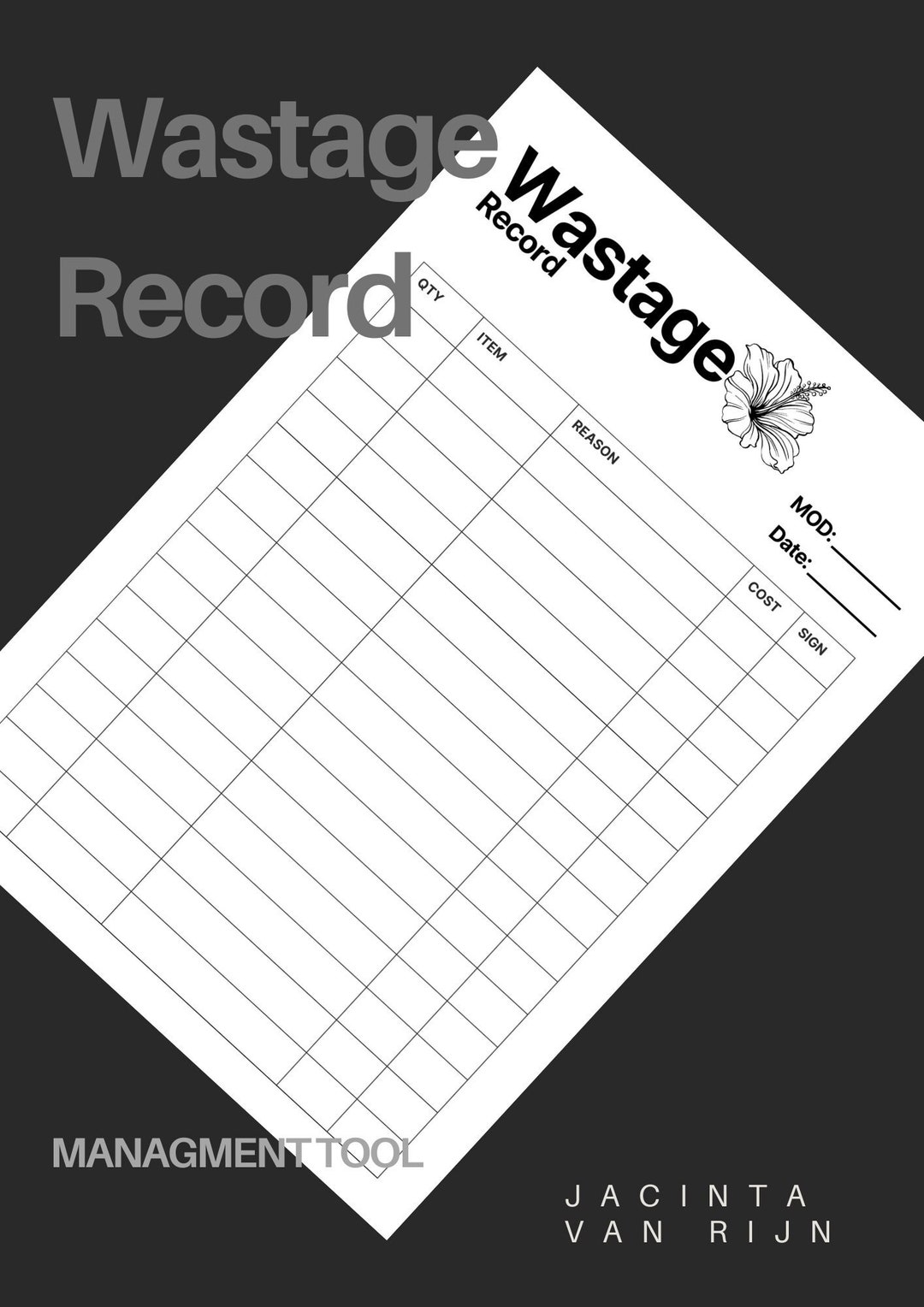 Wastage Report Management Tool - Etsy