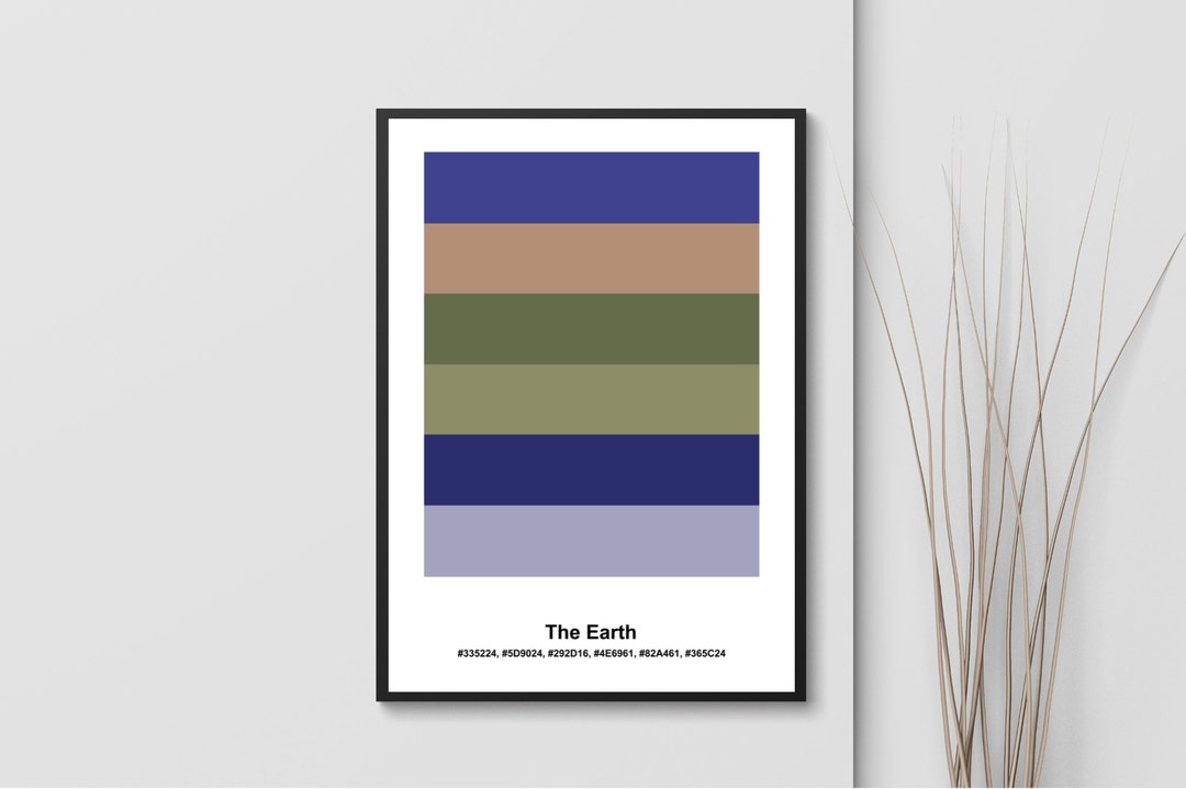 The Earth Colour Palette Poster, Color Art, Wall Art, Digital Print ...