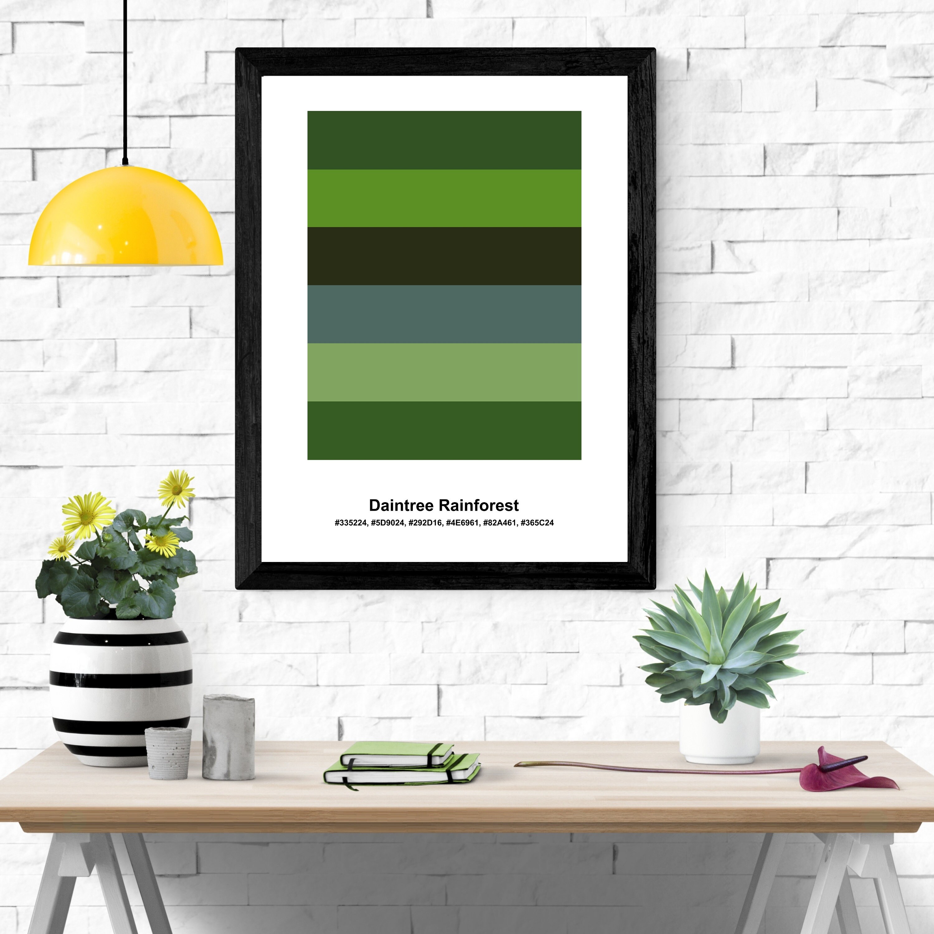 Daintree Rainforest Colour Palette Poster, Color Art, Wall Art, Digital ...
