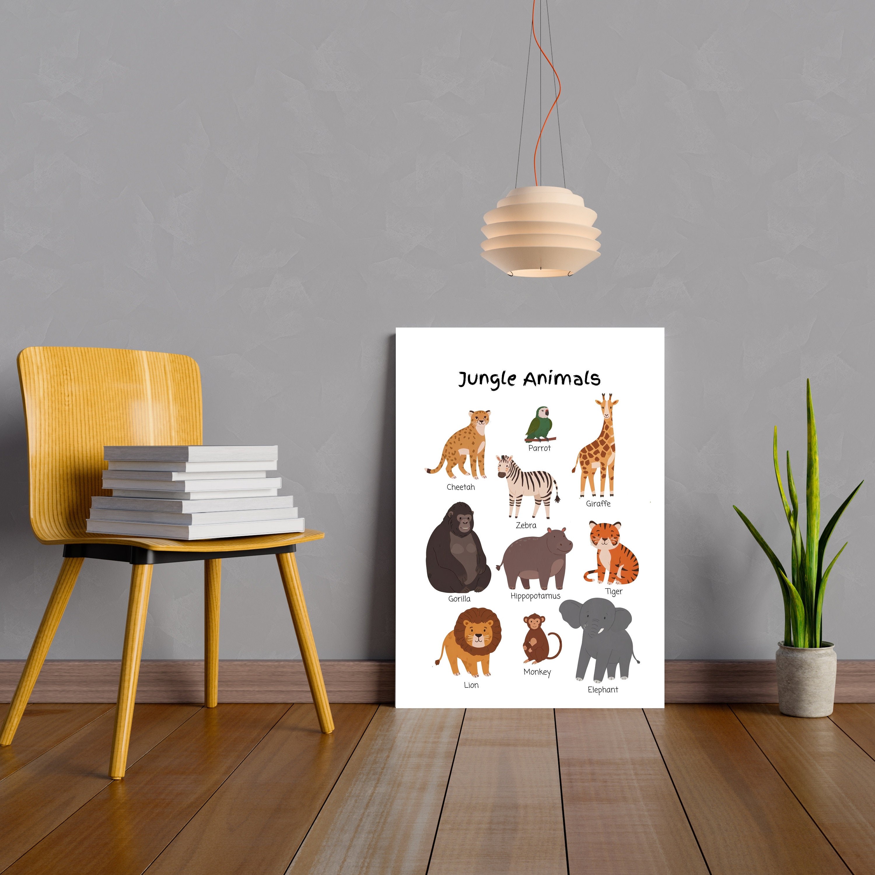 Jungle Animals Poster, Homeschool Learning, Education Poster, Kid ...
