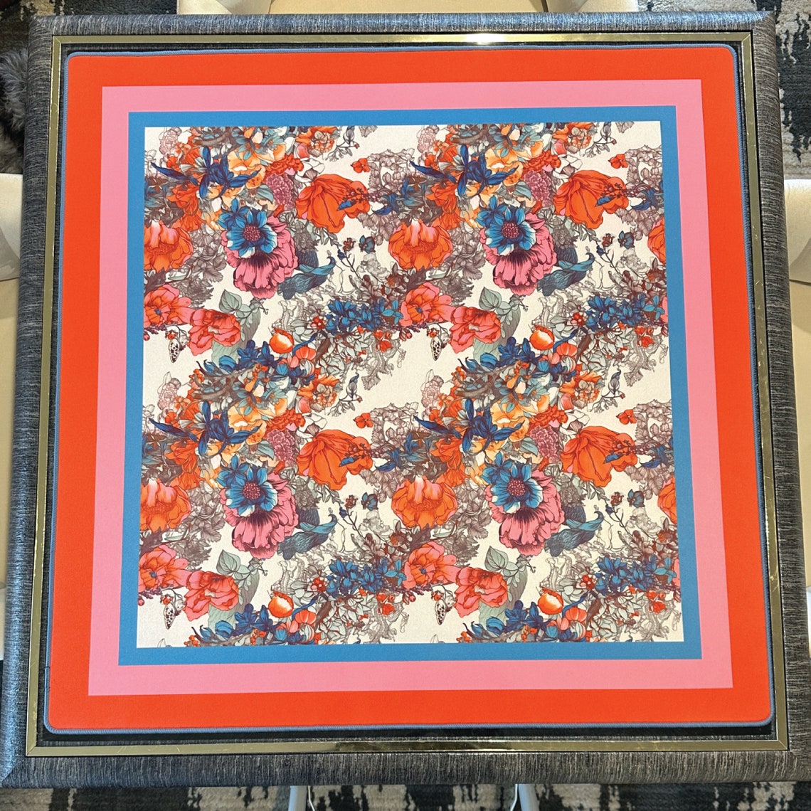 Punchy Floral Mahjong Mat - Etsy
