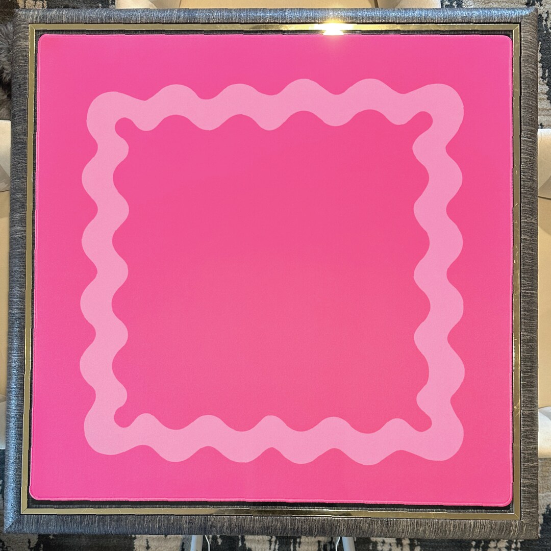 Pink Wavy Mahjong Mat - Etsy
