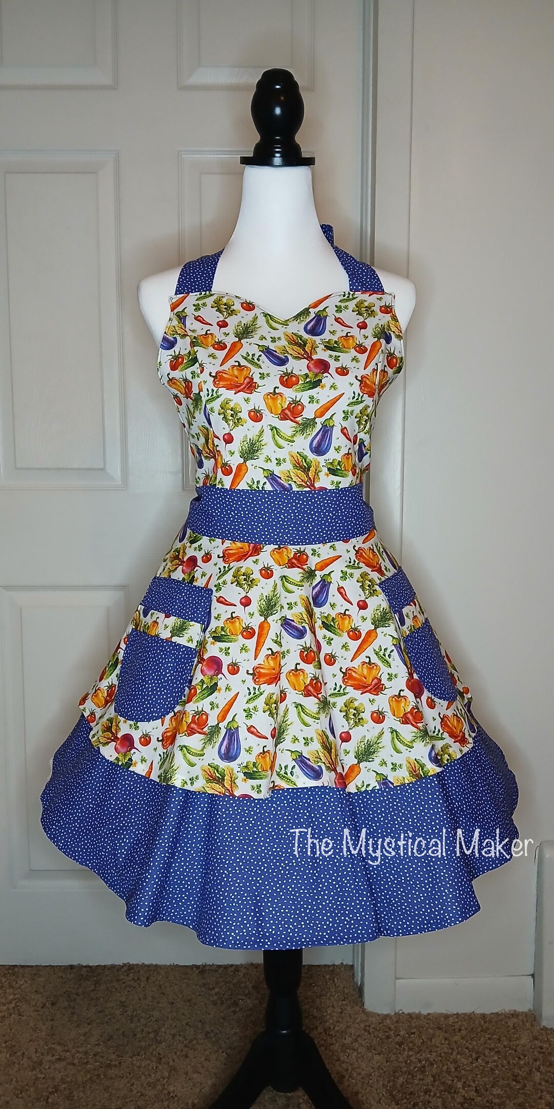 Pinup Inspired Vegetable Garden Retro Apron Hostess Housewarming Gift ...
