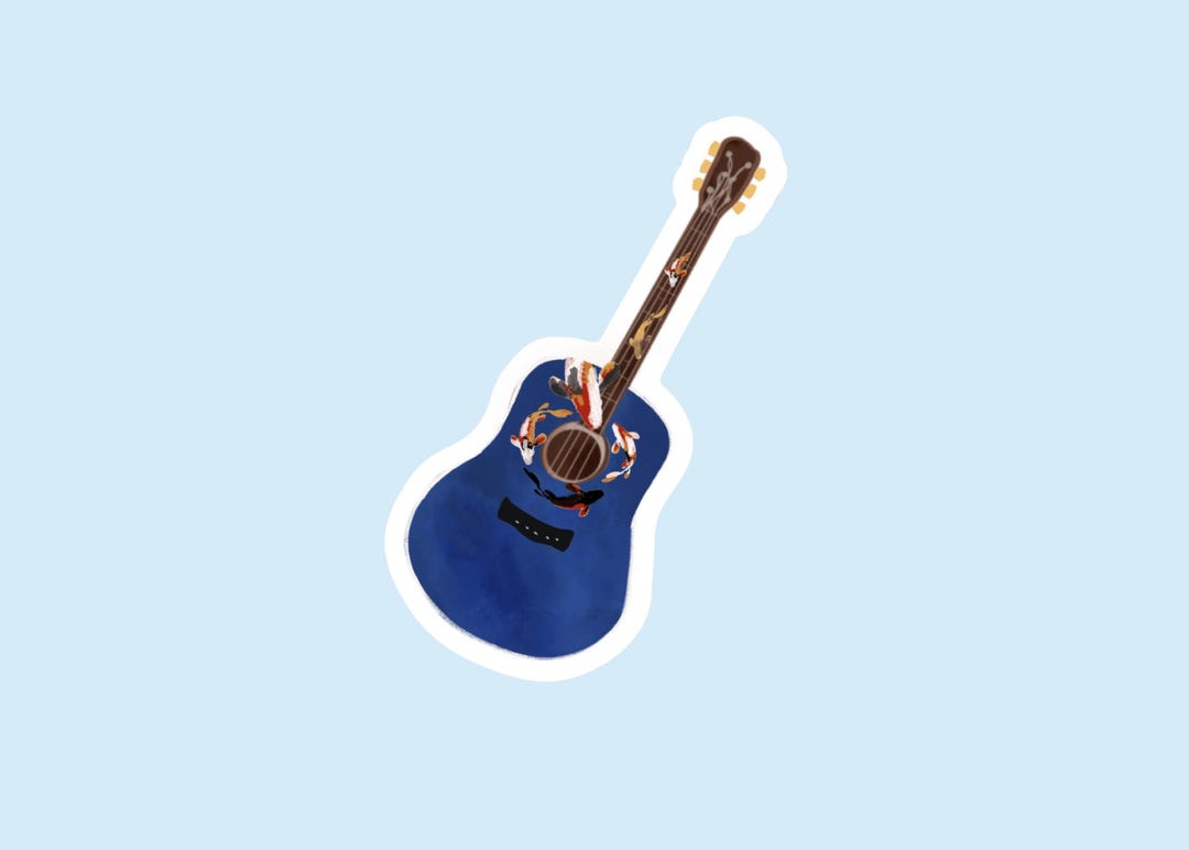 Koi Fish Guitar Sticker - Etsy