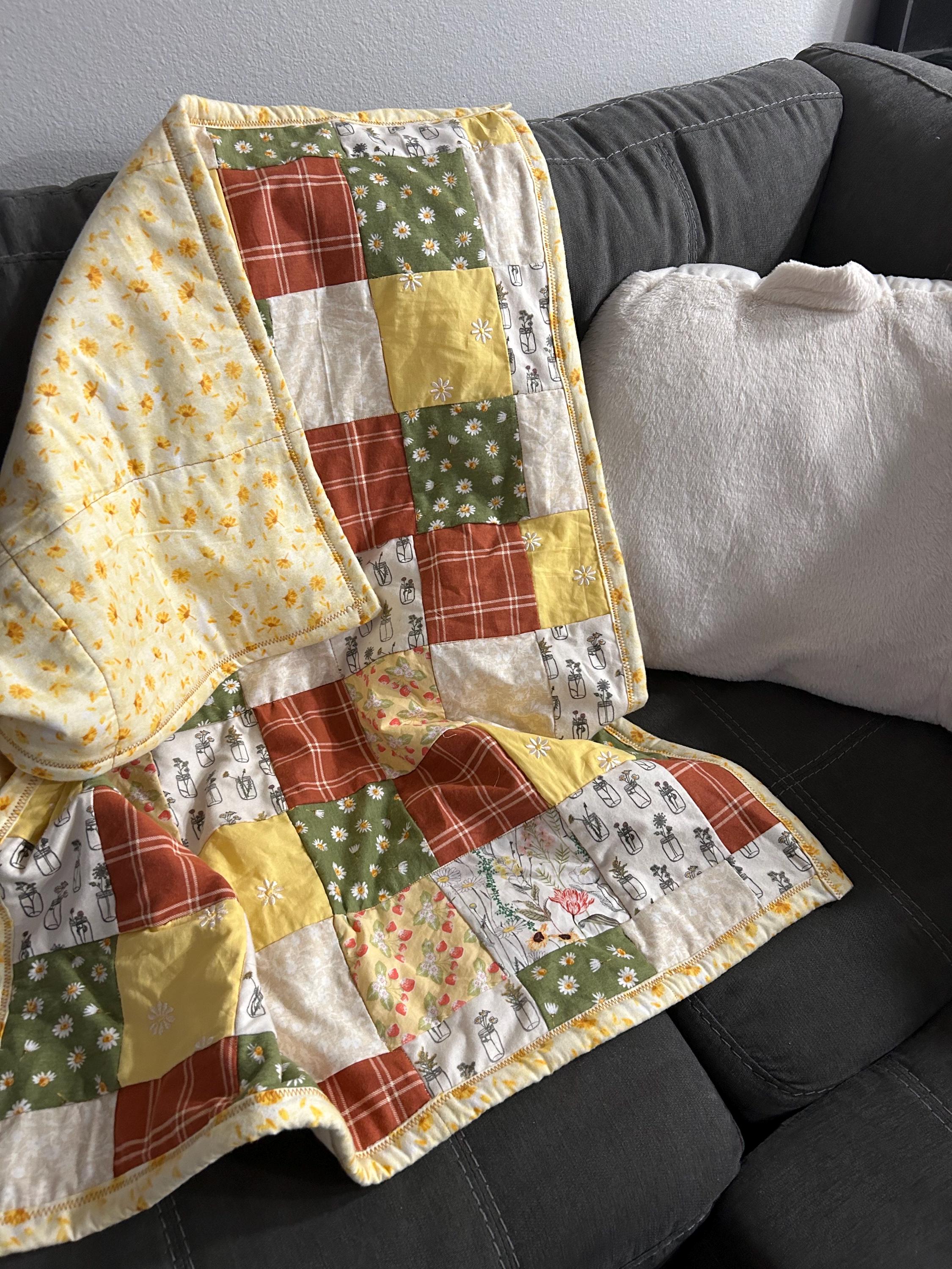 Quilted Small Throw Blanket - Etsy