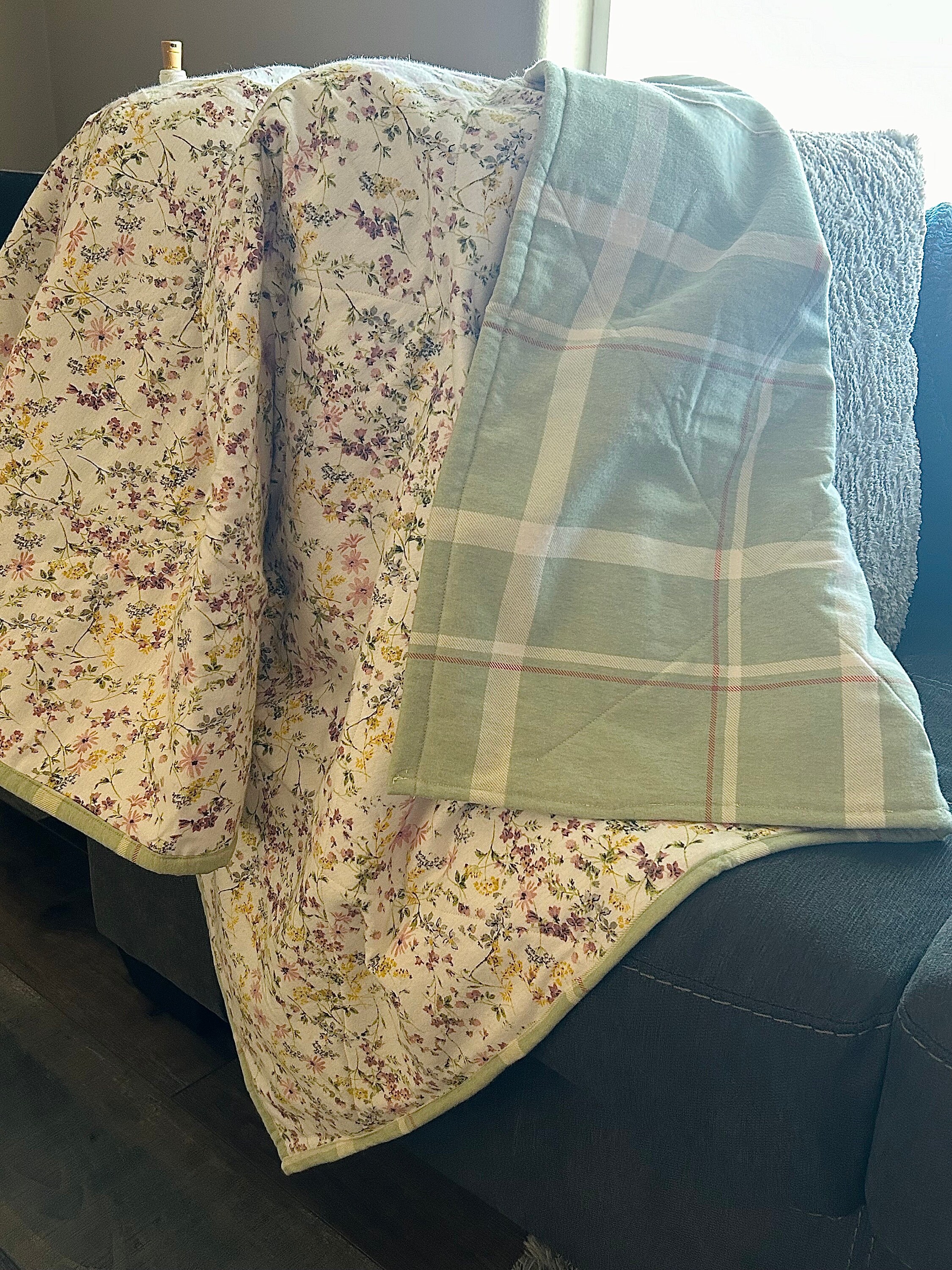 Quilted Small Throw Blanket - Etsy