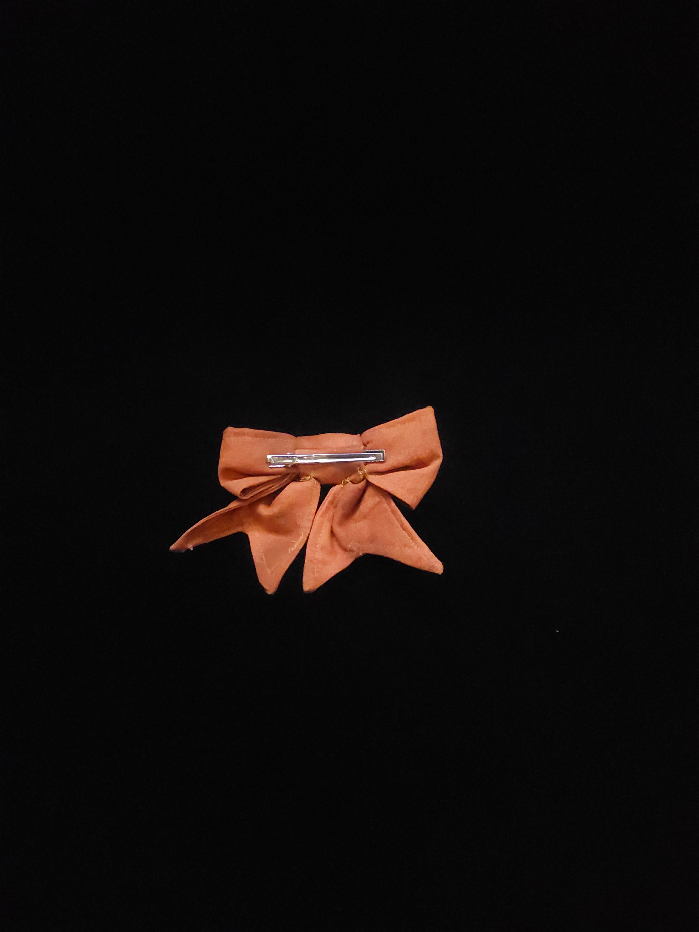 Handcrafted Short Tail Rustic Orange Bow - Etsy