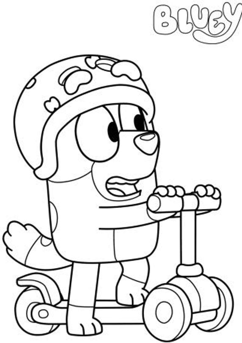 Bluey Colouring Pages Download- Kids - Etsy Australia