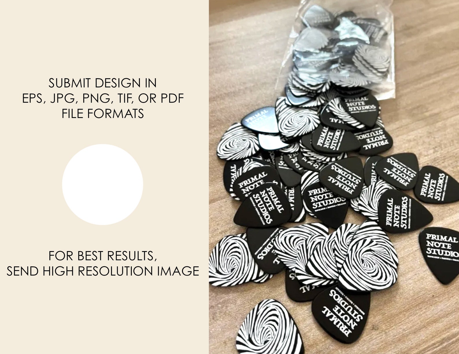 100 Custom Guitar Picks Celluloid Customize With Your Image or Text ...