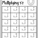St. Patrick's Day Multiplying Worksheets Mutiplication 1-12 - Etsy