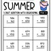 SUMMER 3 Digit Addition WITH and WITHOUT Regrouping Worksheets - Etsy