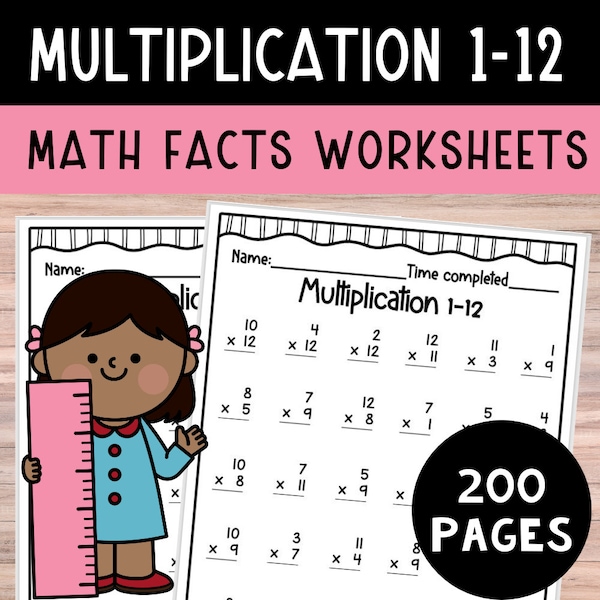 Multiplication Worksheet - Etsy