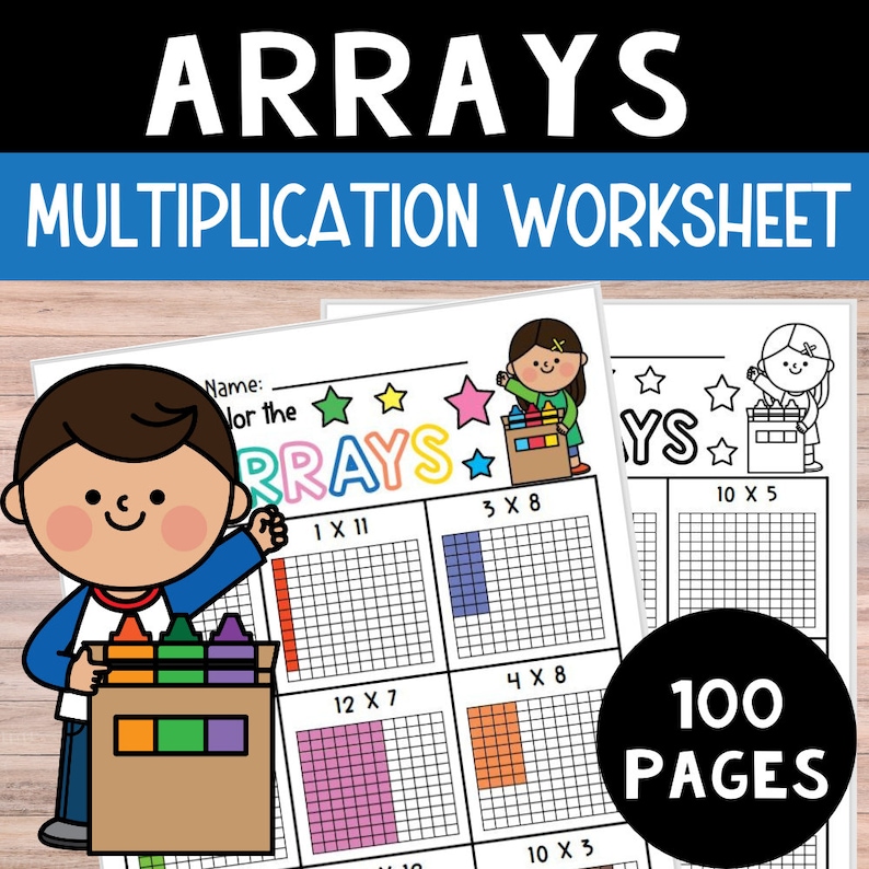 Multiplication Arrays Worksheets Count and Color|multiplication ...