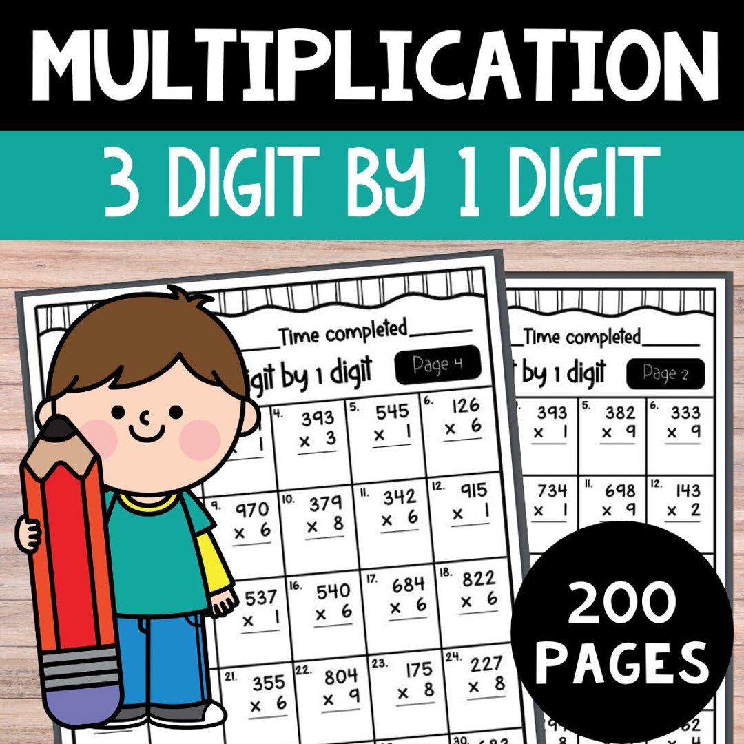 Multiplication 3-digit by 1-digit , Math Drills, Multiplication ...