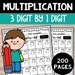 Multiplication 3-digit by 1-digit , Math Drills, Multiplication ...