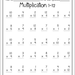 Math Facts Worksheets Multiplication Review: 1-12 Math Drills - Etsy