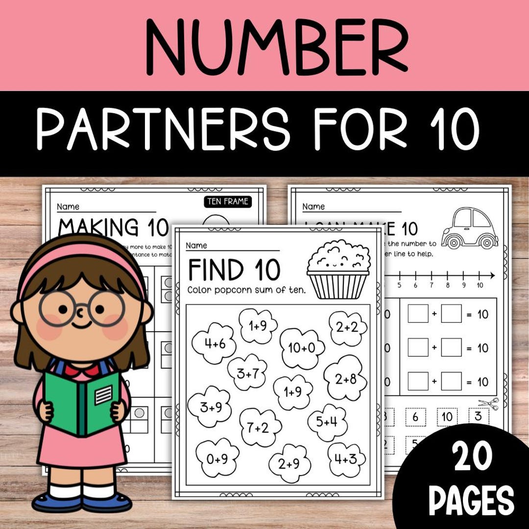 Number Partners for 10 | Friend of Ten | Making 10 | Ten Frame. - Etsy