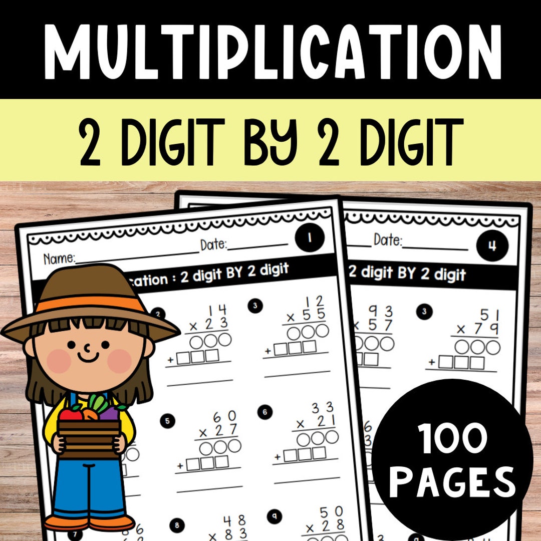 Multiplication for Multiplying 2 Digit by 2-digits|math Drills|100 Day ...