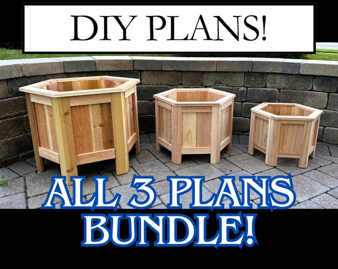 Hexagon Shaped Hanging Planter Box Offset - Etsy