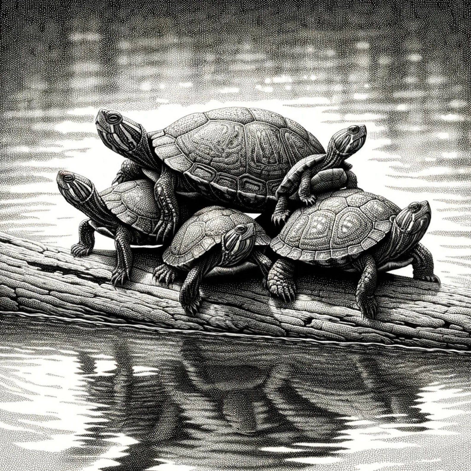 Turtles on a Log - Etsy