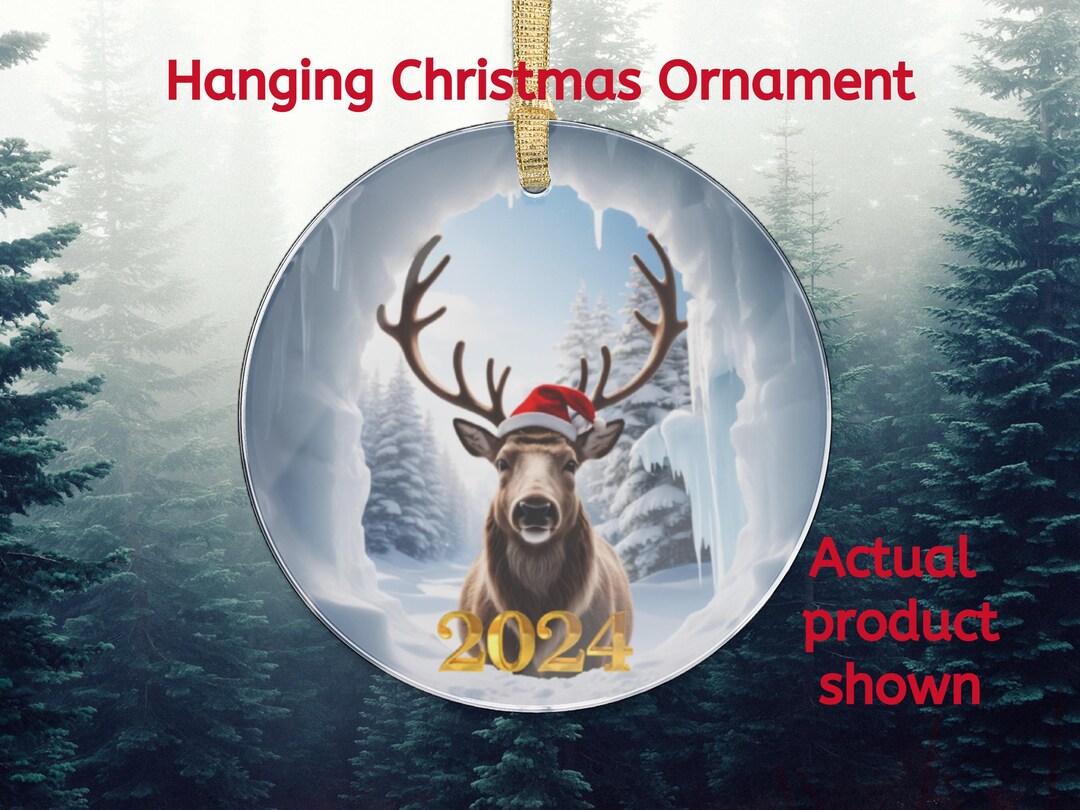 Christmas Ornaments 2024 Reindeer Whimsical Holiday Scene to Keep or ...