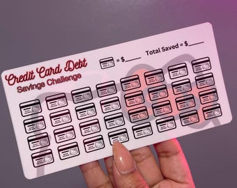 Credit Card Pay off Savings Challenge - Etsy