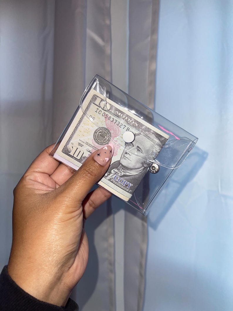 Transparent Money Pouch | Coin Purse | Money Storage - Etsy