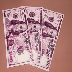 100 Dollar Novelty Bill Placeholders | Cash Stuffing Placeholders ...