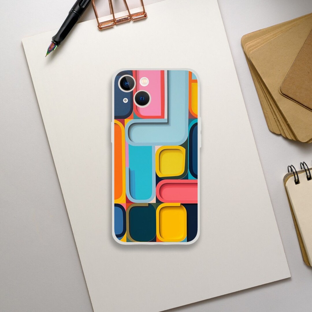 Flexi Case Curved Rectangles Classic Colors - Etsy