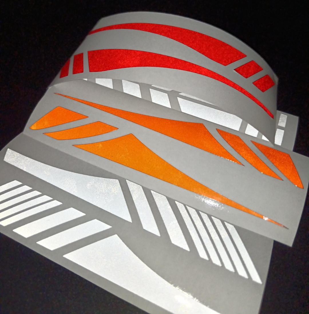 Fluorescent Reflective Stripe Decals: Bicycle, Helmet, Car Stickers - Etsy