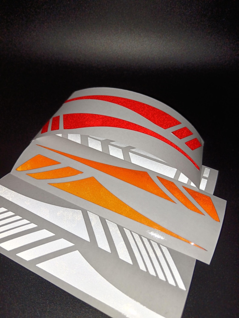 Fluorescent Reflective Stripe Decals: Bicycle, Helmet, Car Stickers - Etsy