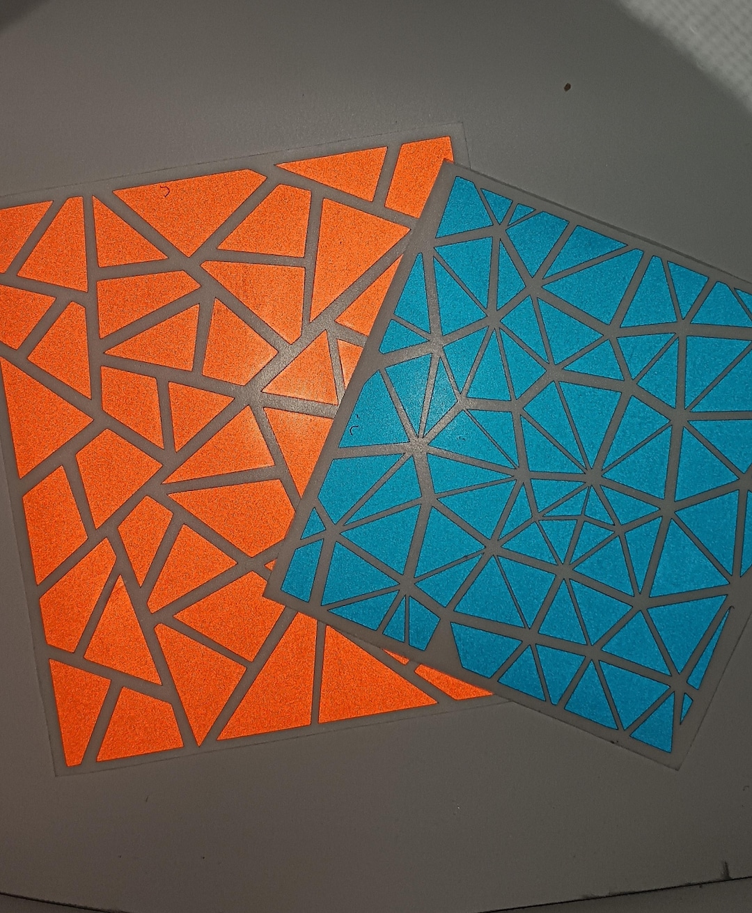Reflective Fun Geometry Sticker, Glow in the Dark, Bicycle, Car, Helmet ...