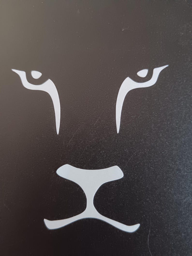 Reflective Cat Puma Face Decals: Bicycle, Helmet, Car Safety Stickers ...