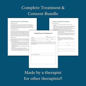 Complete Treatment & Consent Bundle for Social Workers, Counselors ...