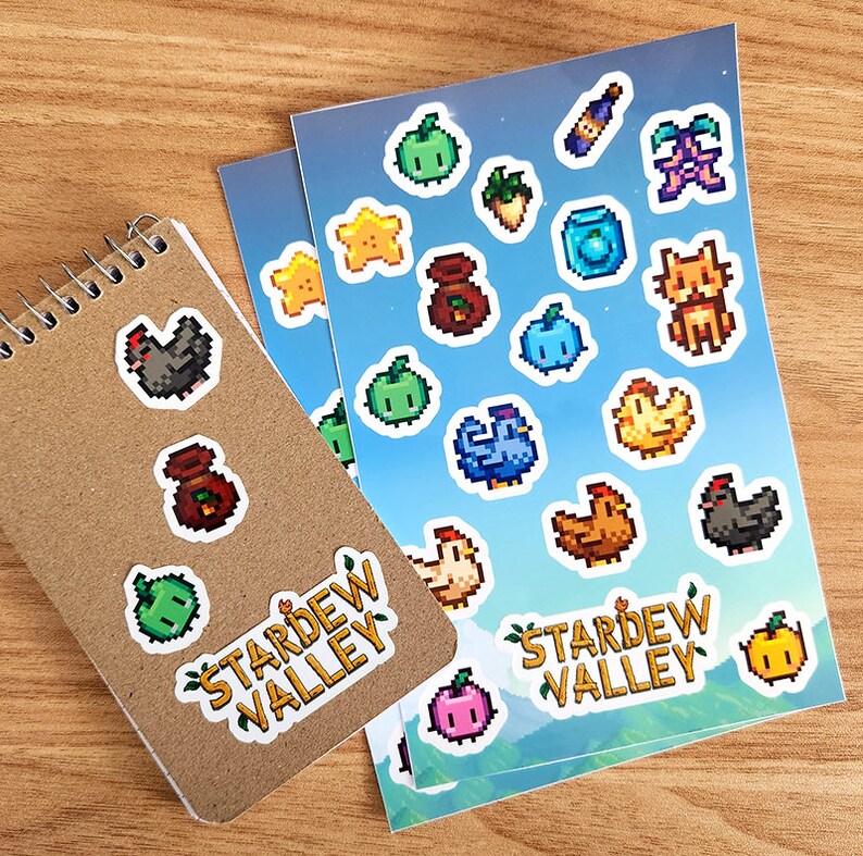 Stardew Valley Pixel Vinyl Glossy Sticker Sheet 18 Stickers 4.5 X 6.75 ...