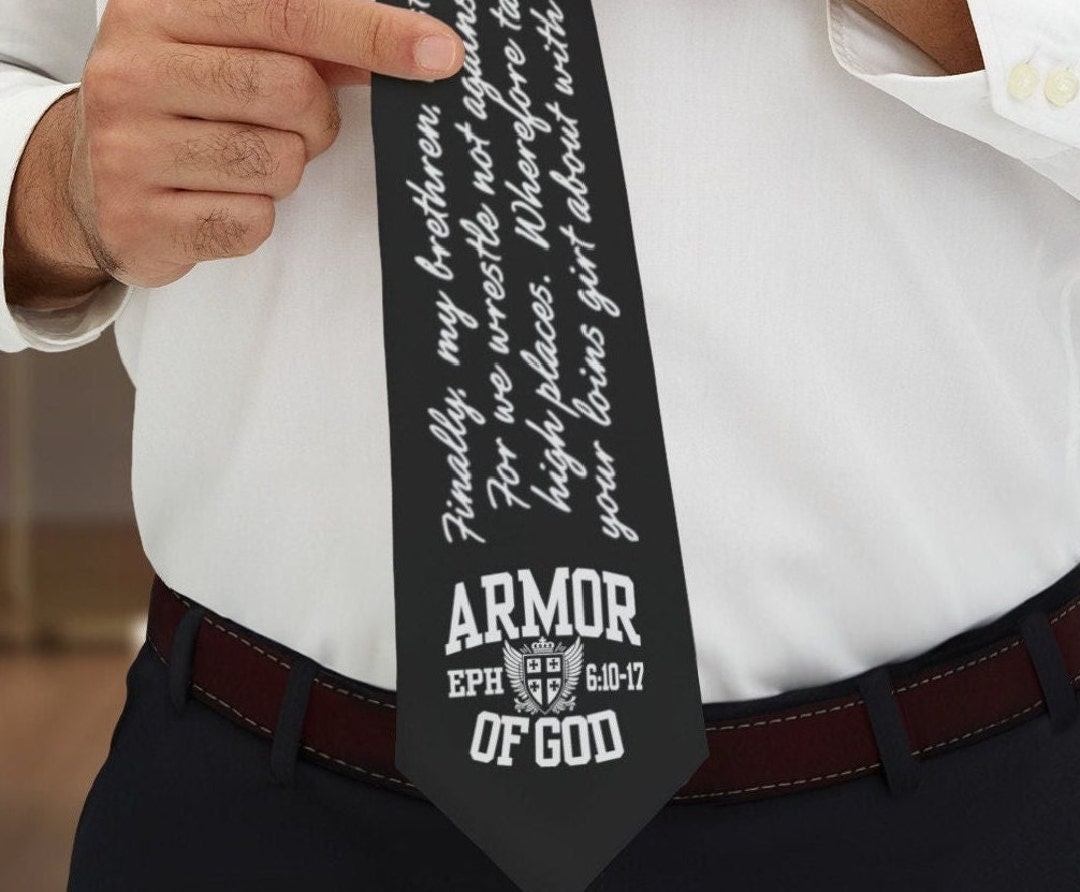 Armor of God Tie, Gift for Christian Dad, Teen, Ephesians 6 ...