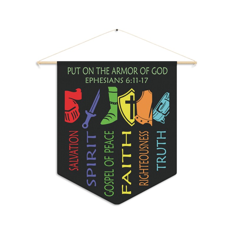 Armor of God Color Banner, Banner for Christian Families, Teens, Bible ...