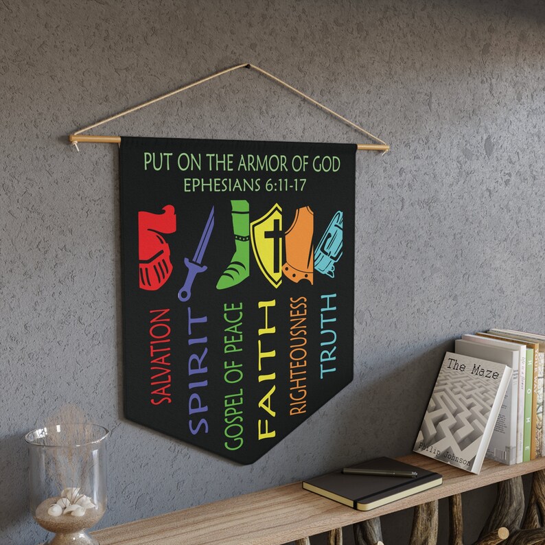 Armor of God Color Banner, Banner for Christian Families, Teens, Bible ...