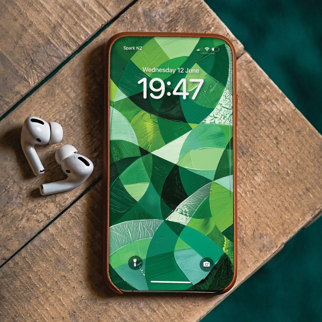 Boho Mobile Phone Wallpaper Mid Century Modern Phone Wallpaper Gift for ...