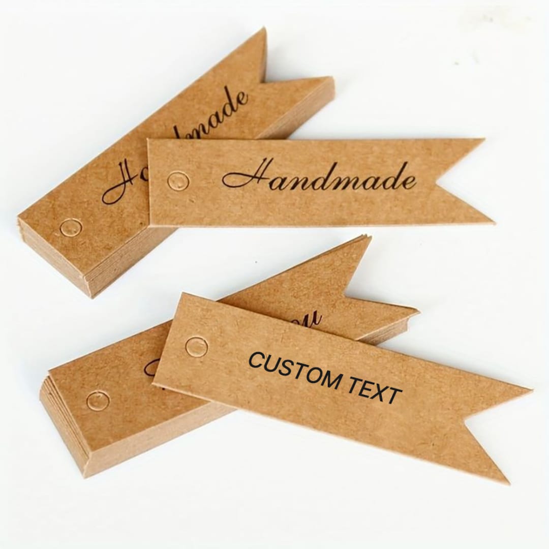 Custom Mini Gift Tags With Your Design, Handmade With Love Tags, Favor ...
