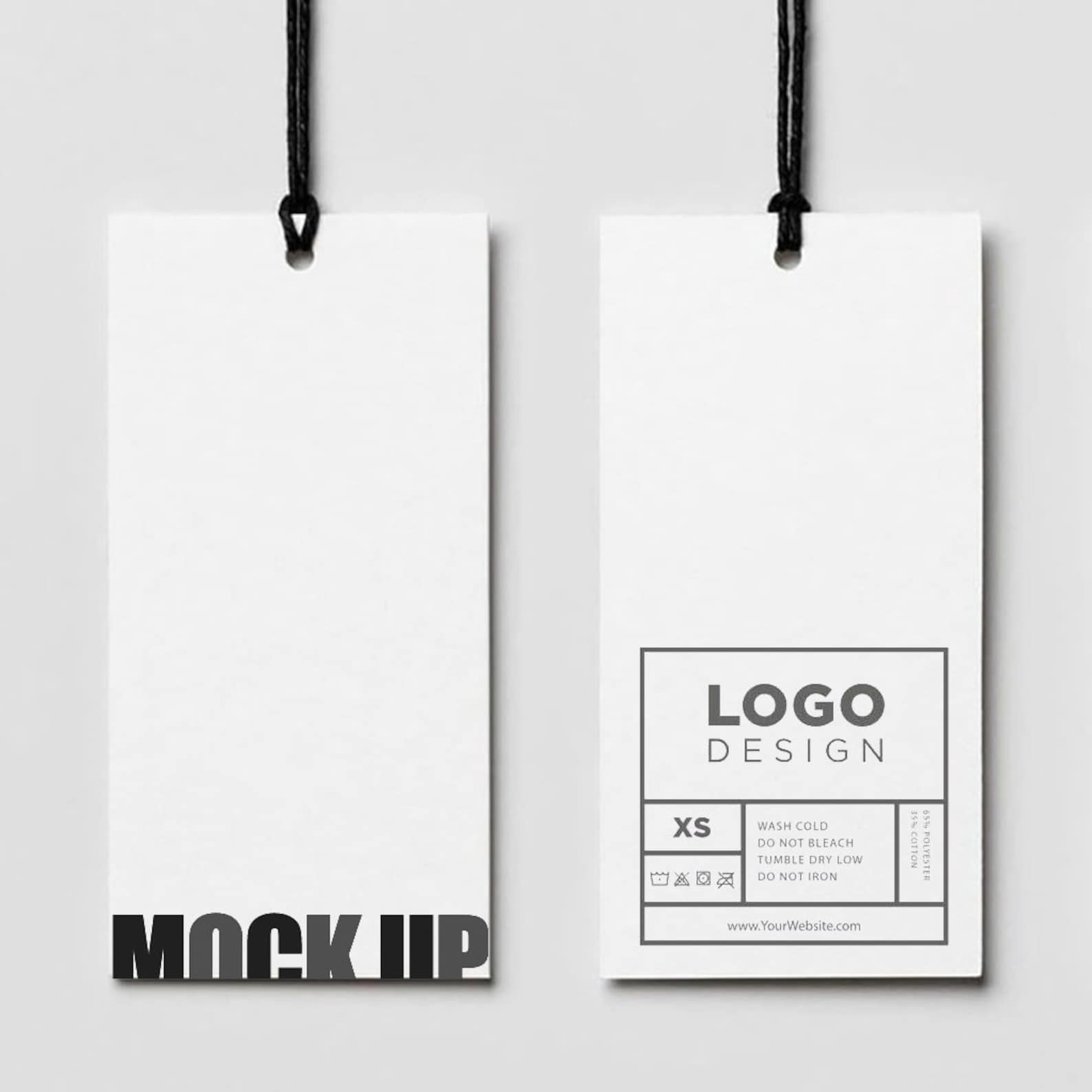 Custom Rectangle Clothing Hang Tags, Price Tags, Produce Tags With ...